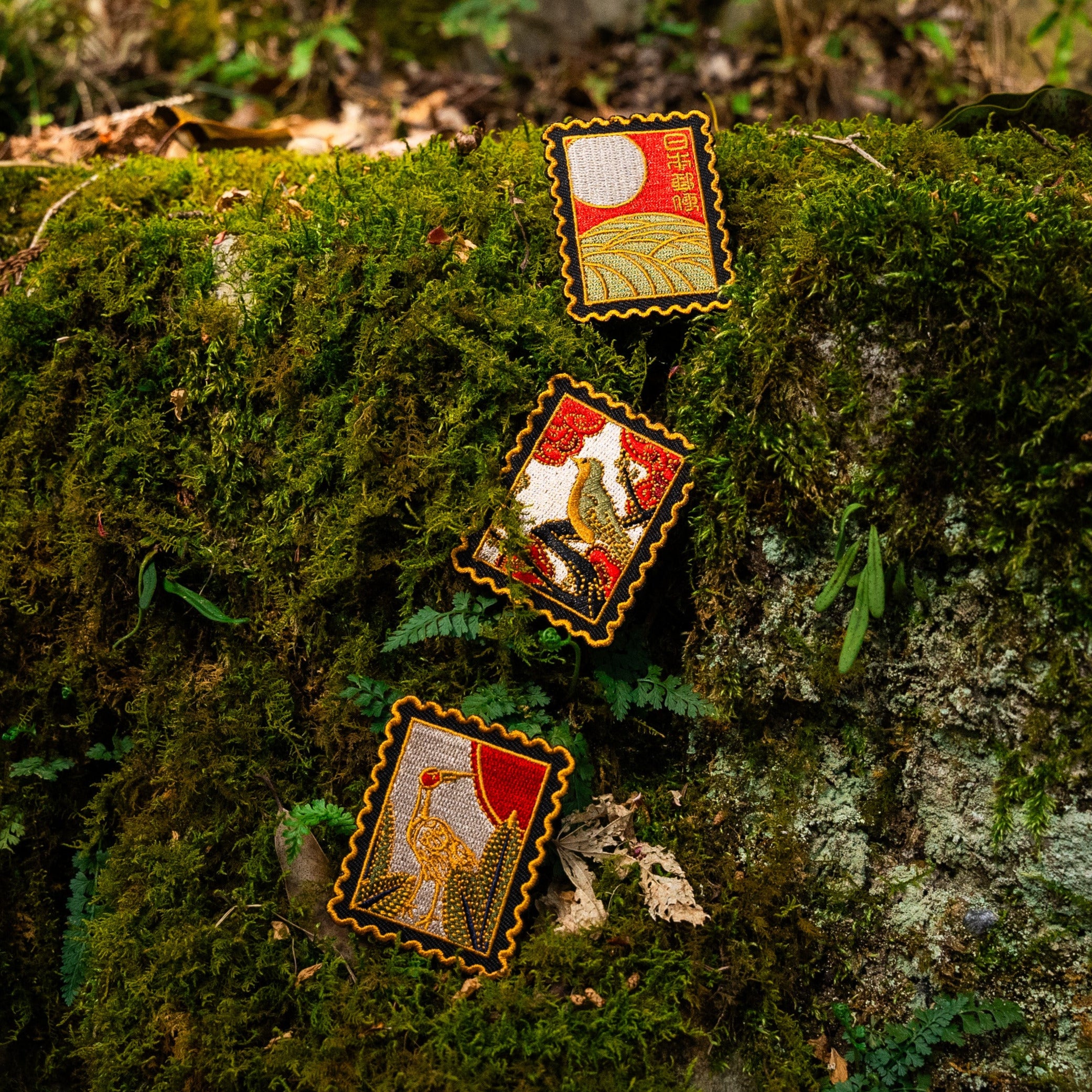 Hanafuda Stamps – Iron-On Patch Set – Kabujiro