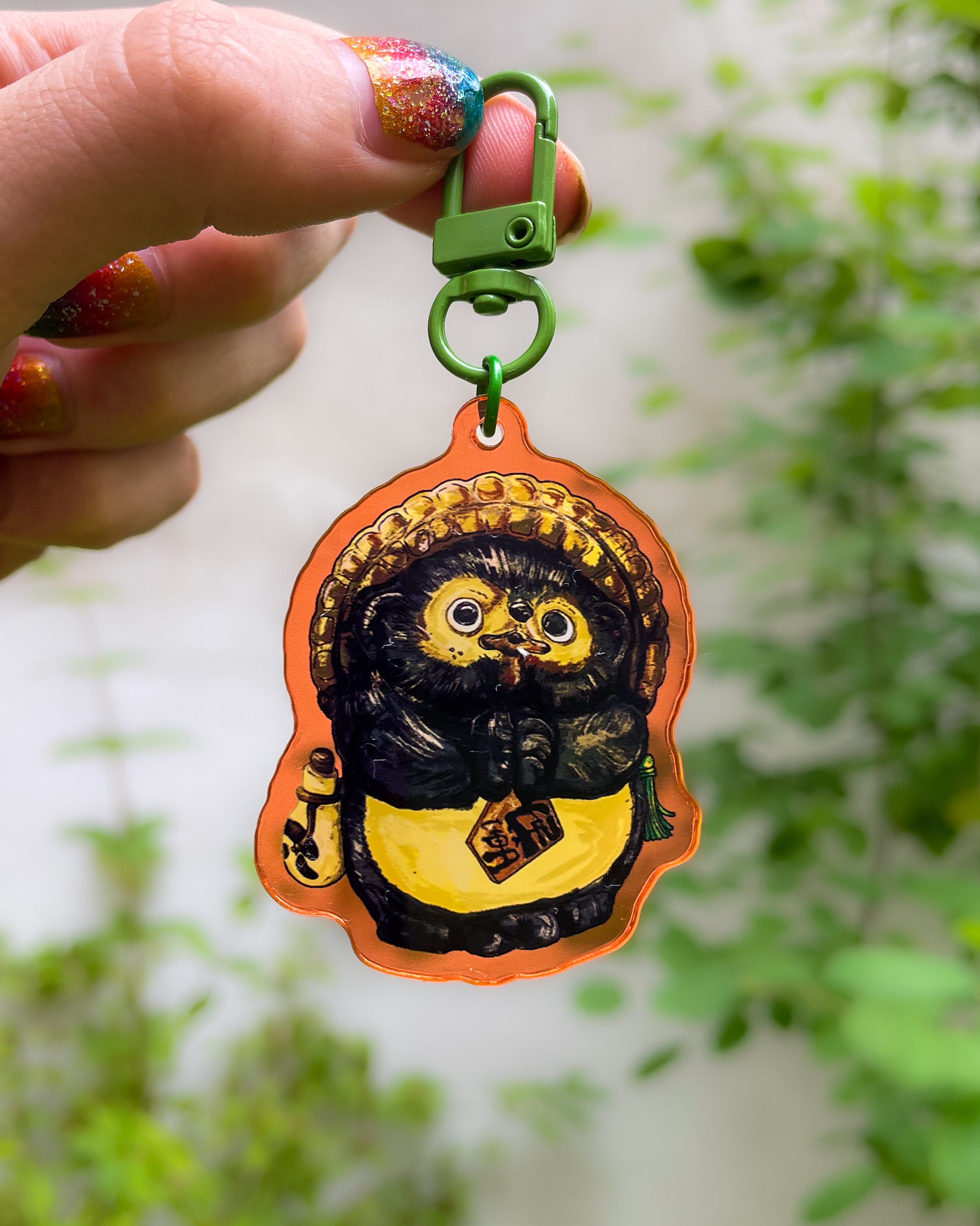 Tanuki Statue – Acrylic Charm – Kabujiro